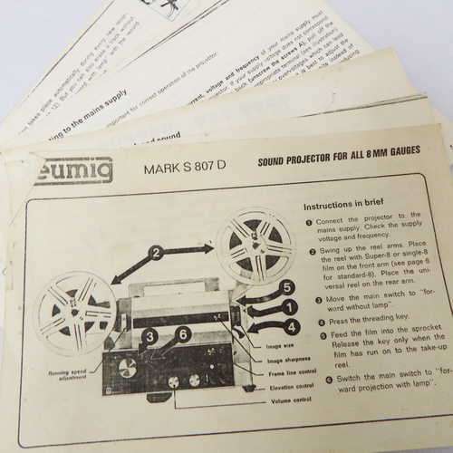 Art & Photography - Eumig Mark S807D sound projector for all 8mm gauges instruction manual ...